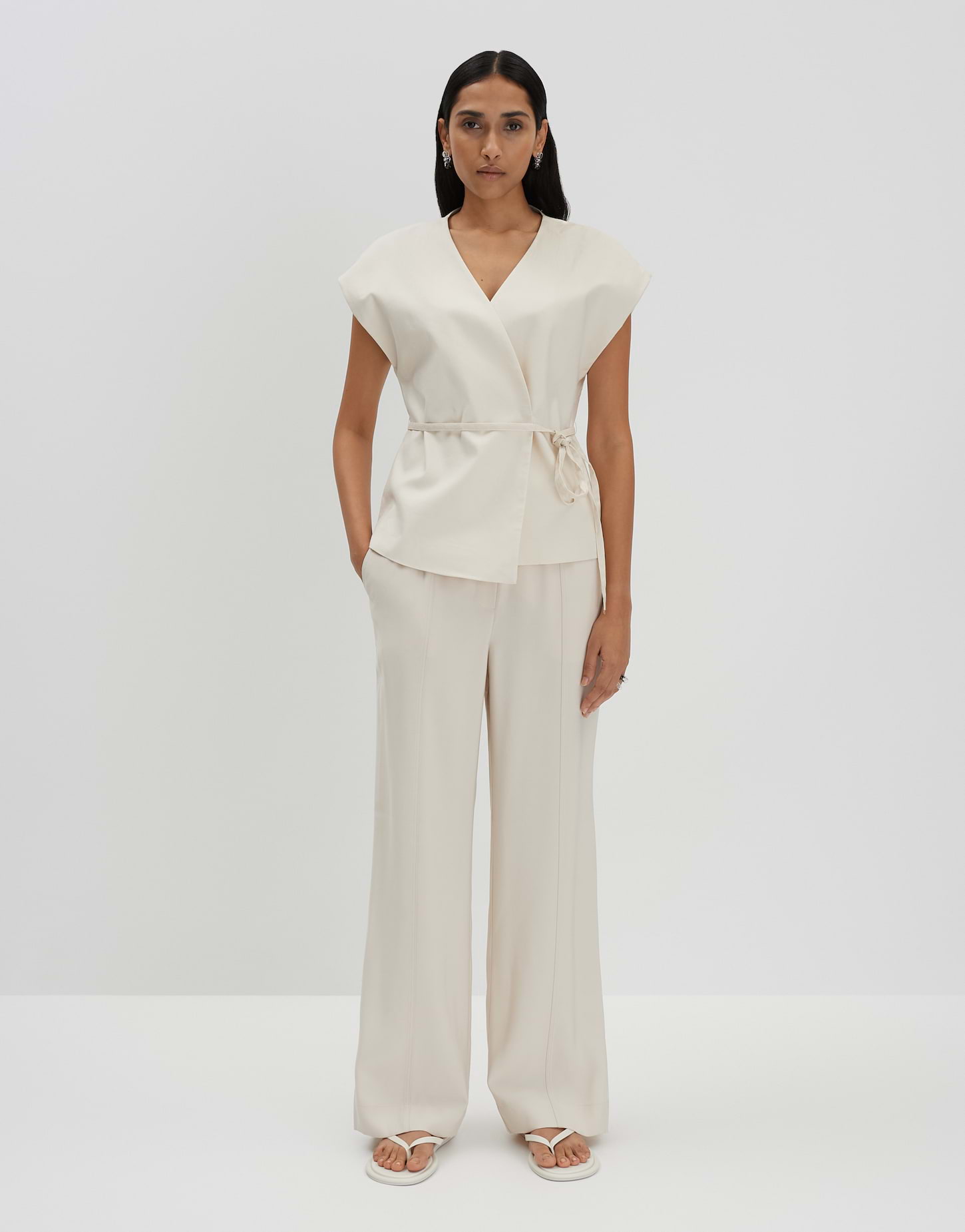 Wide Leg Pants Cevil lines beige online bestellen | someday Online Shop