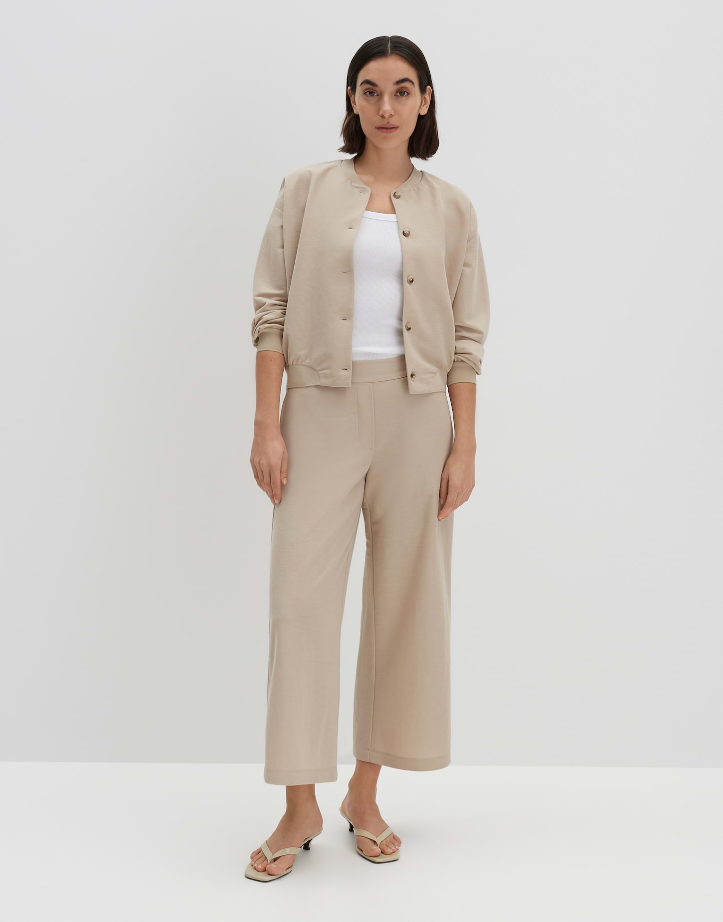 Culotte Cenya cropped wide beige online bestellen | OPUS Online Shop