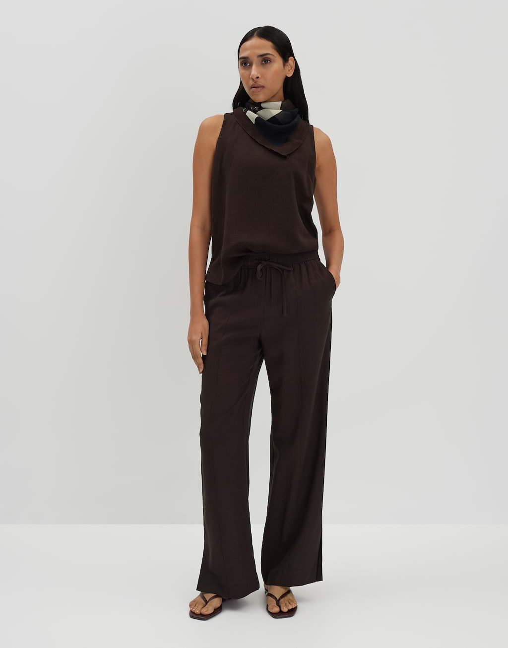 Wide Leg Pants Cevil lines braun online bestellen | someday Online Shop