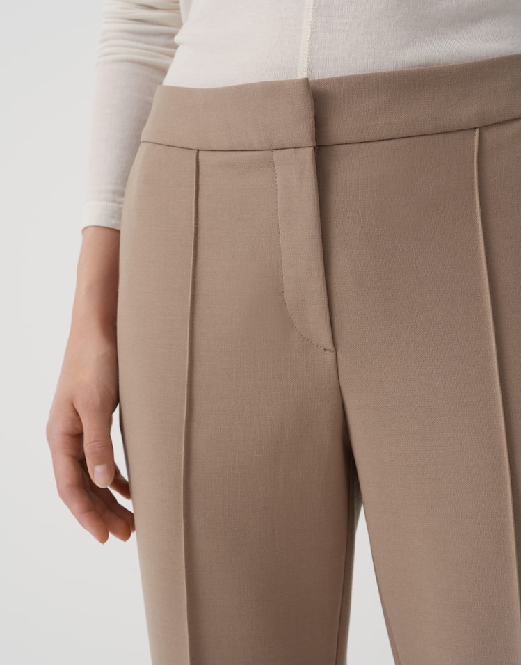 Stoffen broek Cavide bruin online bestellen | someday online shop