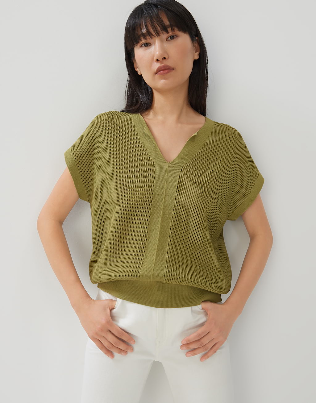 jumper Toana detail green by OPUS | shop your favourites online