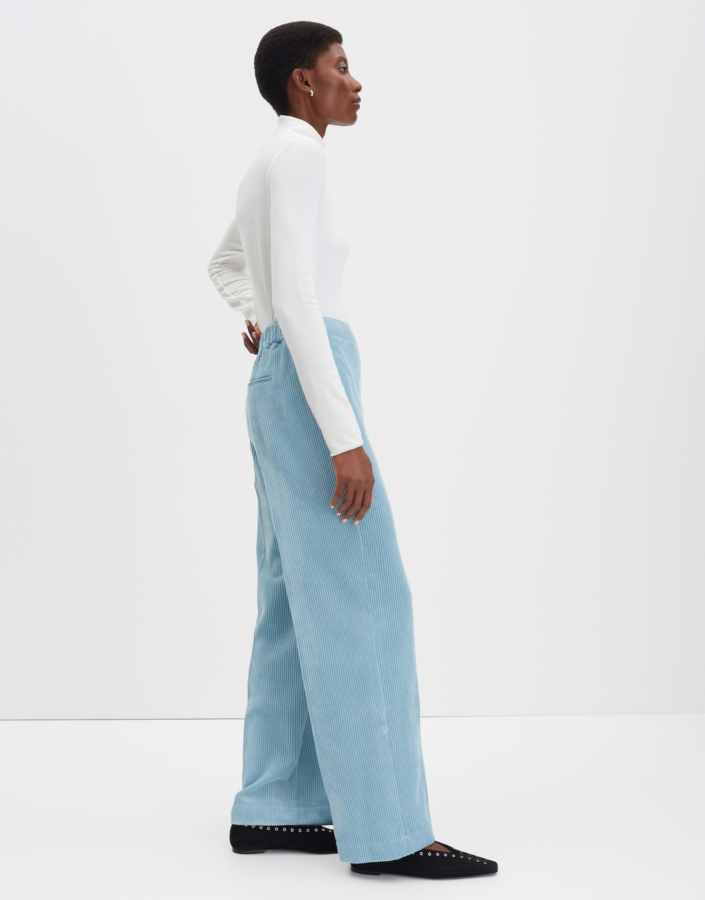 Wide Leg Pants Cevil corduroy blau online bestellen | someday Online Shop