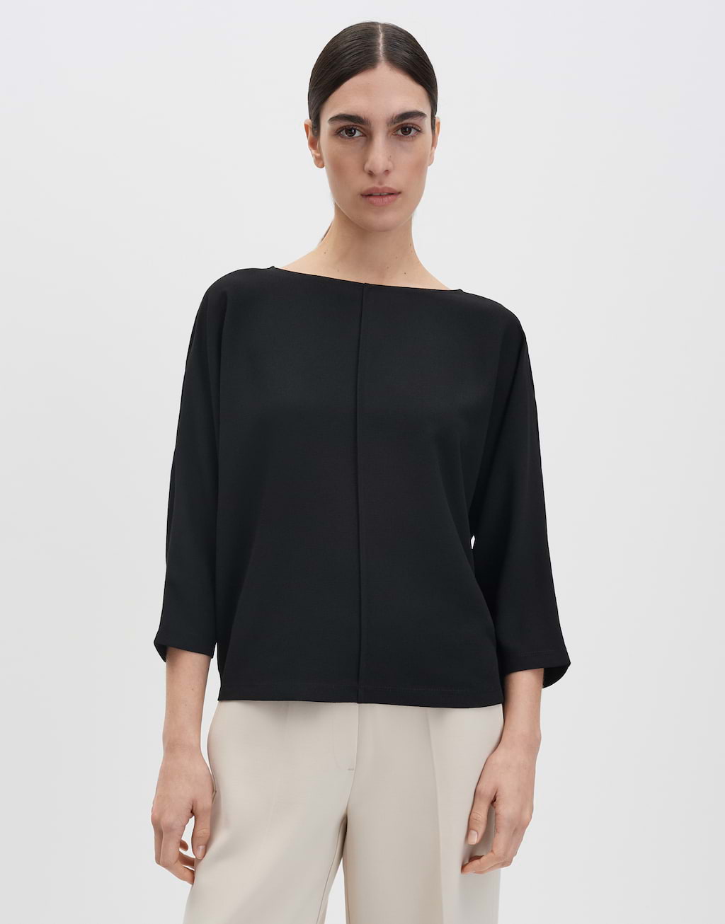 Dreiviertelarmshirt Kalotta schwarz online bestellen | OPUS Online Shop