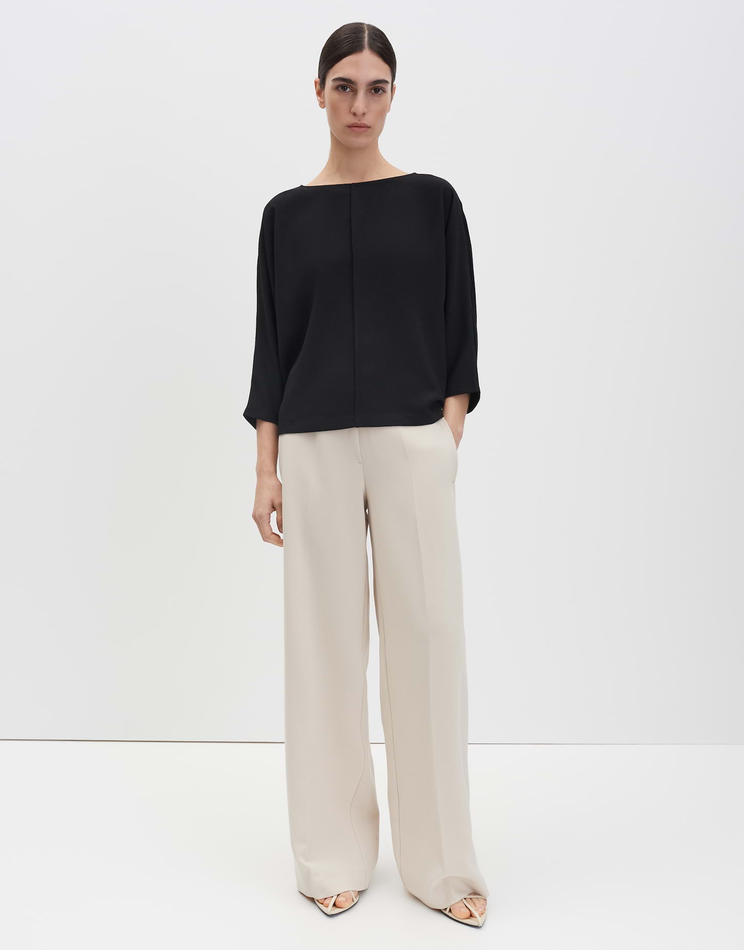 Dreiviertelarmshirt Kalotta schwarz online bestellen | OPUS Online Shop